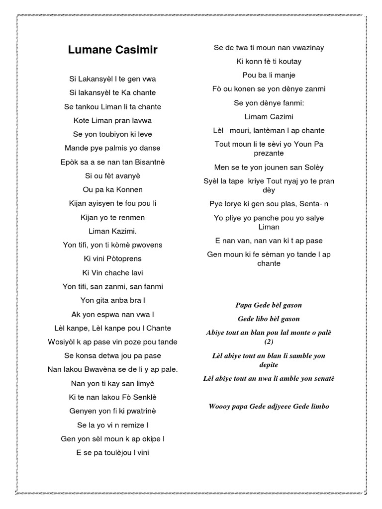 Lumane Casimir | PDF