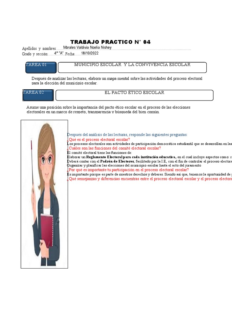 4 Ficha de Aprendizaje DPCC 4° Grado Vi Unidad | PDF | Democracia | Ideologías políticas