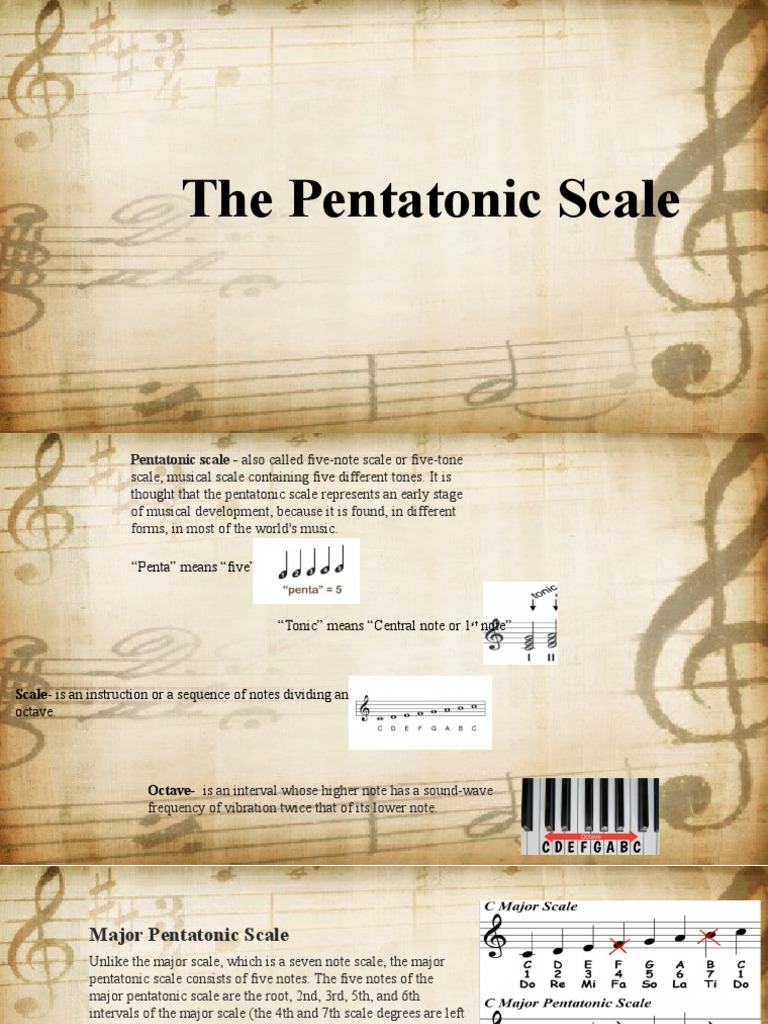 Pentatonic and Chromatic Scale | PDF | Scale (Music) | Interval (Music)