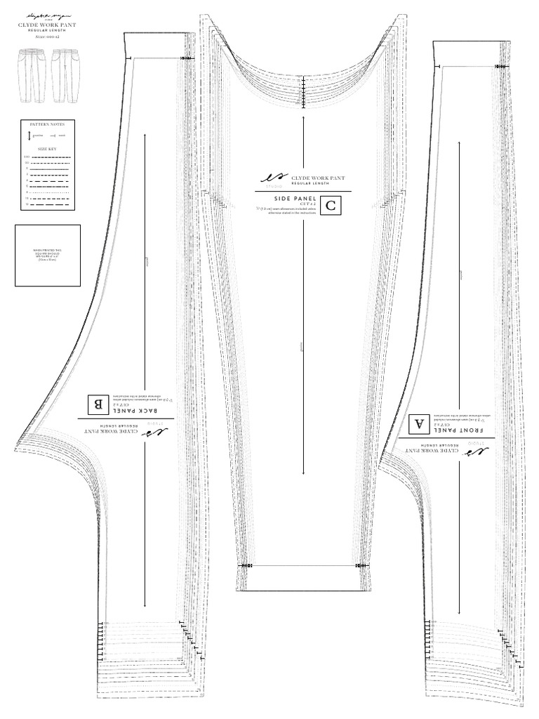 Clyde Work Pant-Sizes 000-12-REGULAR Length-Copy Shop | PDF | Clothing
