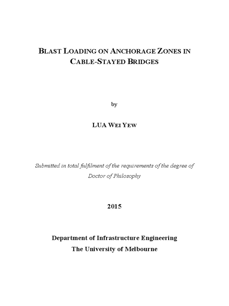 Blast Loading On Anchorage Zones in Cable-Stayed Bridges | PDF ...