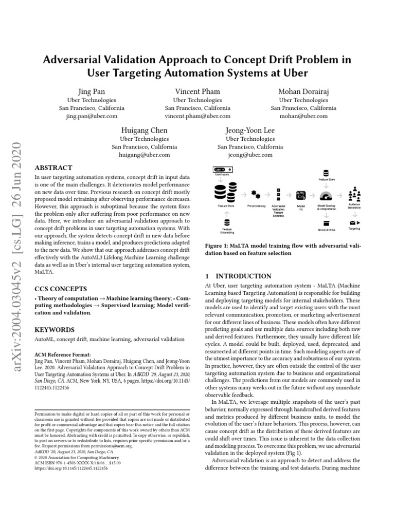 Adversarial Validation Approach To Concept Drift Problem in User Targeting Automation Systems at ...