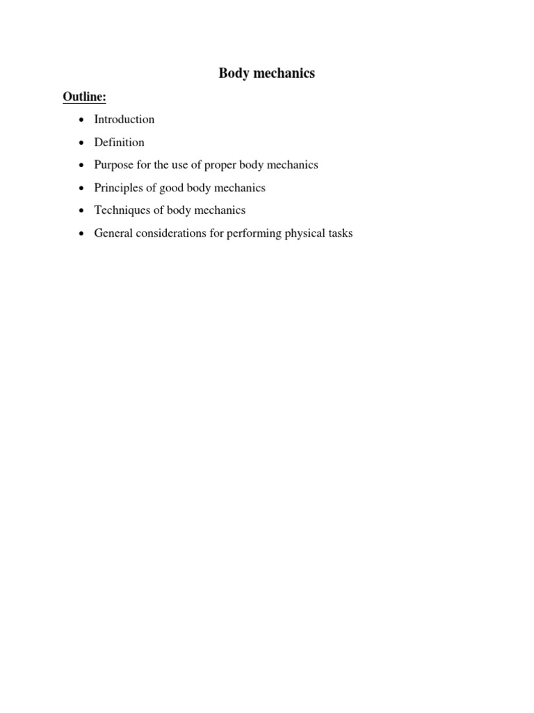 Body Mechanics | PDF | Anatomical Terms Of Motion | Foot