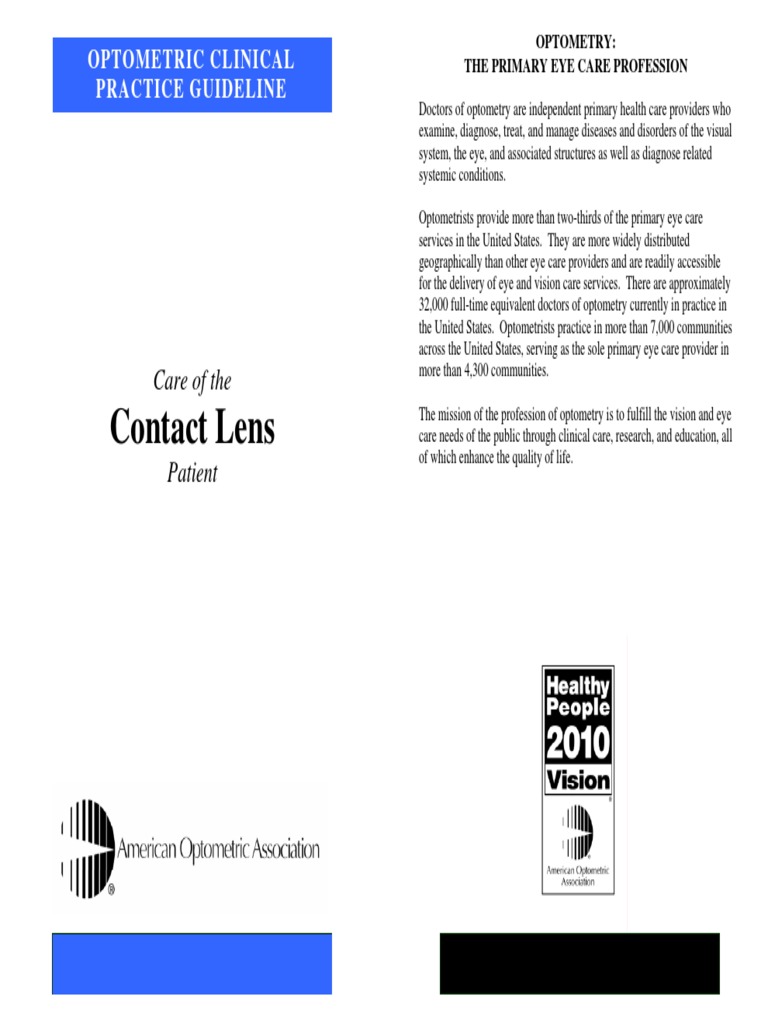 Contact Lens Guide | PDF | Contact Lens | Optometry