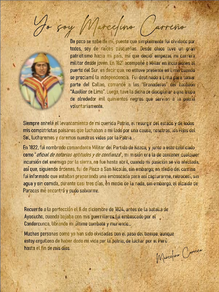 Yo Soy Marcelino Carreño | PDF