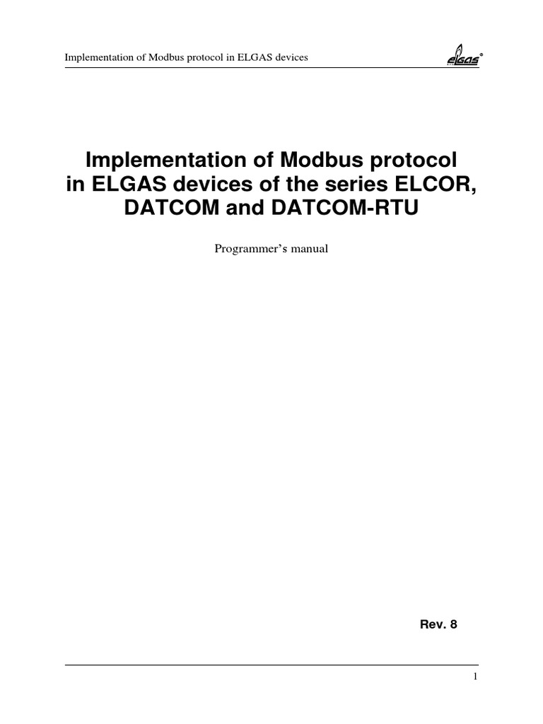 ELCOR-2 - Implementation of ModBus Protocol - Ver8 | PDF | Binary Coded Decimal | Subroutine