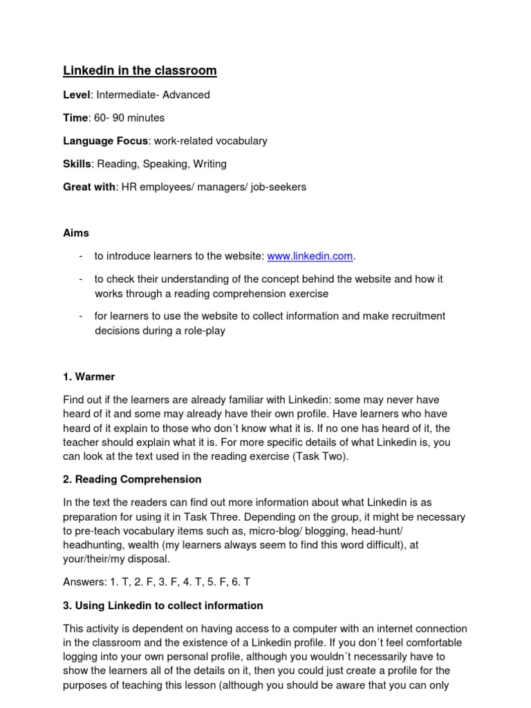 LinkedIn for HR and Job Seekers | PDF | Linked In | Recruitment