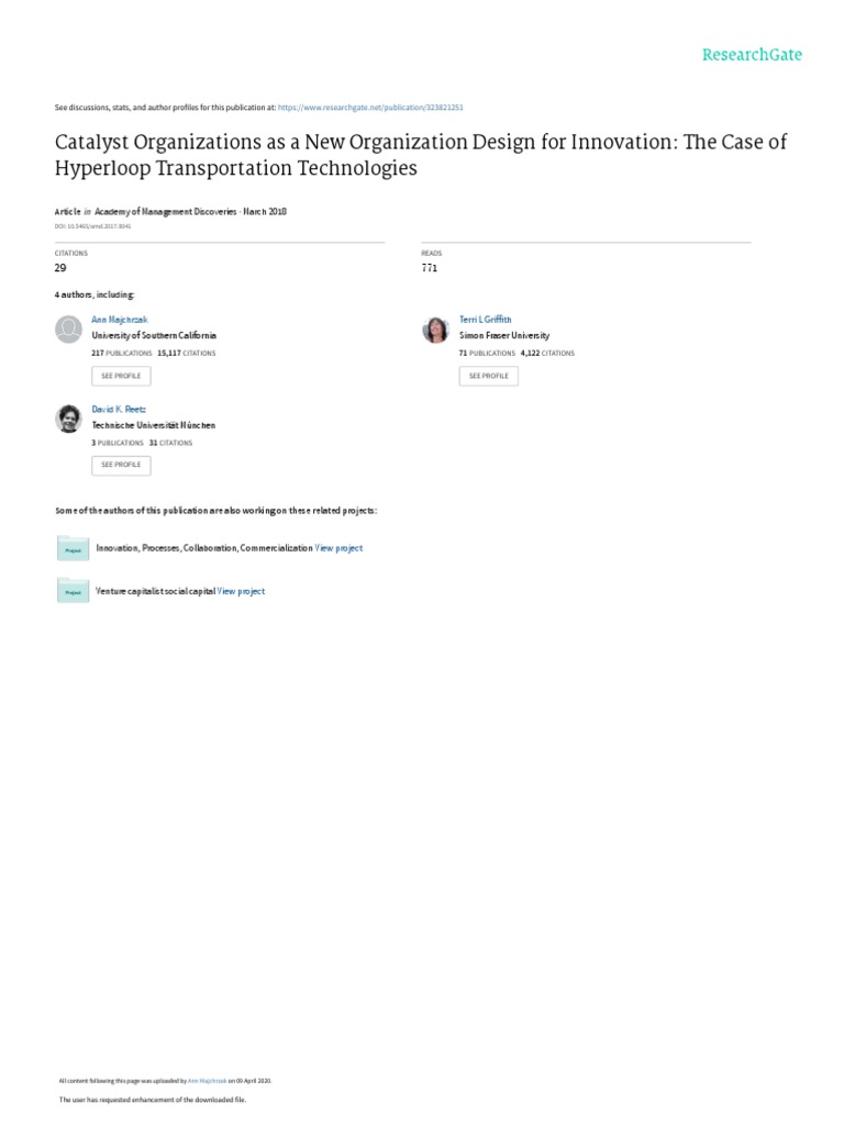 HyperLoopTT Harvard Business Case Study | PDF | Hyperloop | Innovation