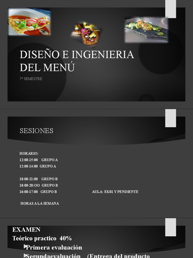 Diseño e Ingenieria Del Menú | Descargar gratis PDF | Alimentos | Postres