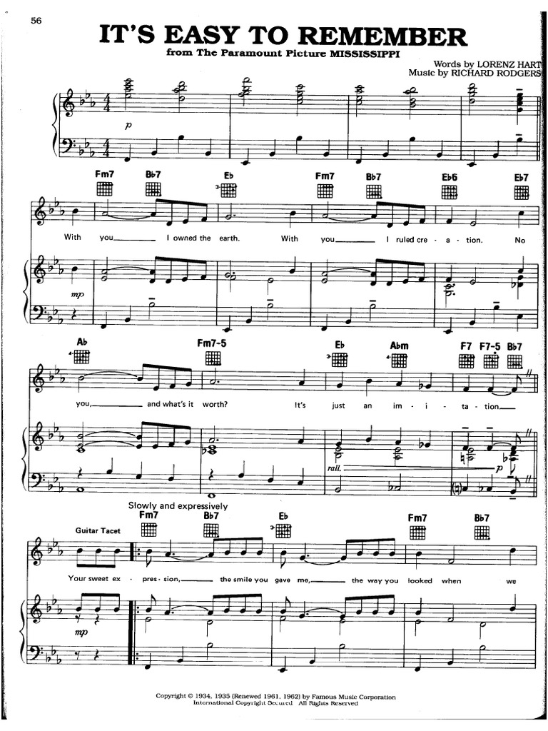 It's Easy To Remember | PDF