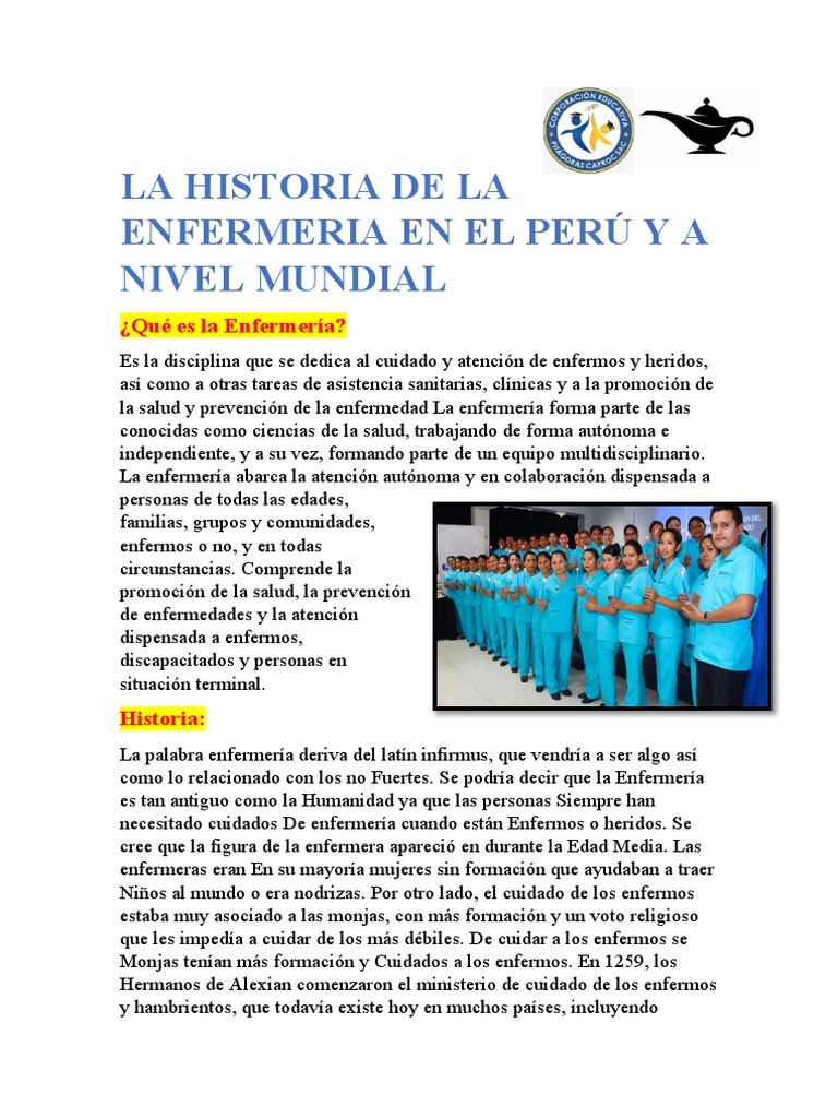 La Historia de La Enfermeria en El Perú Y A Nivel Mundial | PDF ...