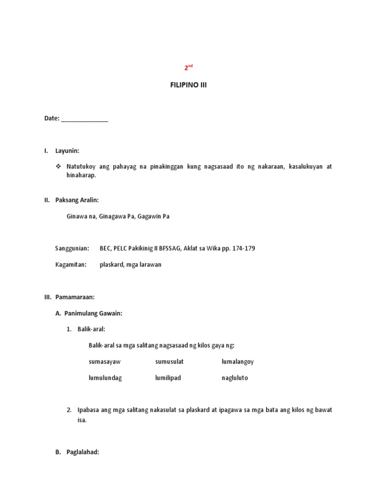 2nd Quarter Filipino | PDF