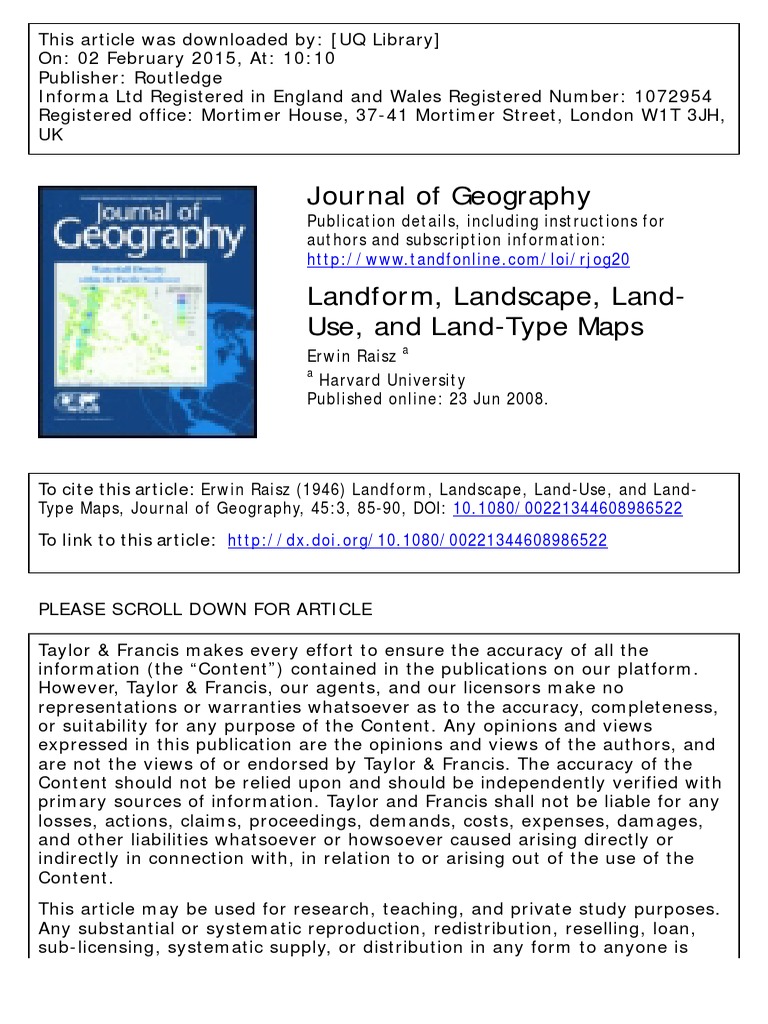 Landform Maps Guide Geomorphology | PDF | Map | Cartography