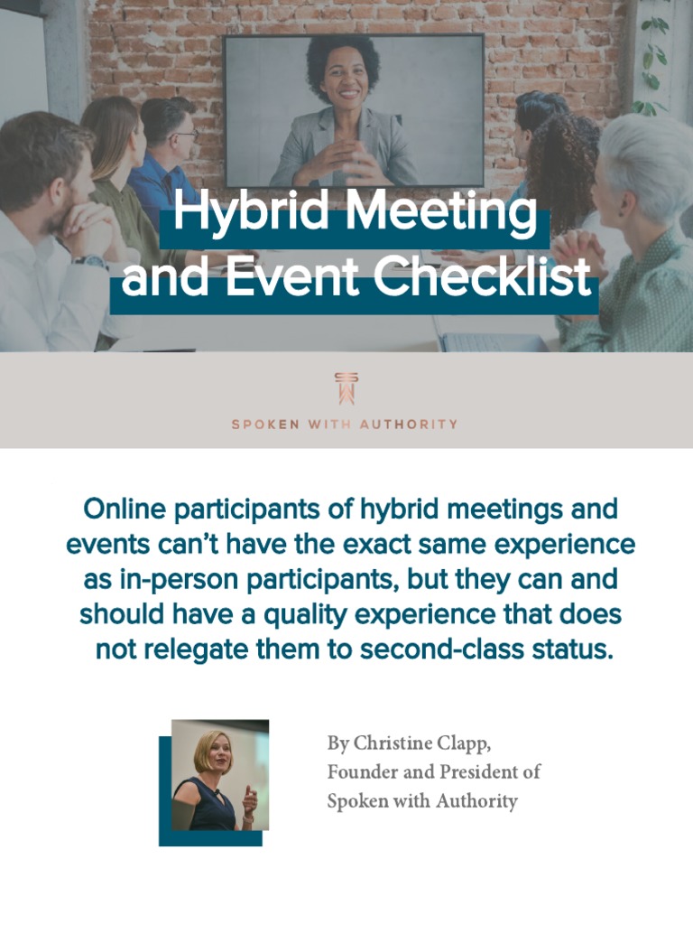 Hybrid Meeting and Event Checklist | PDF