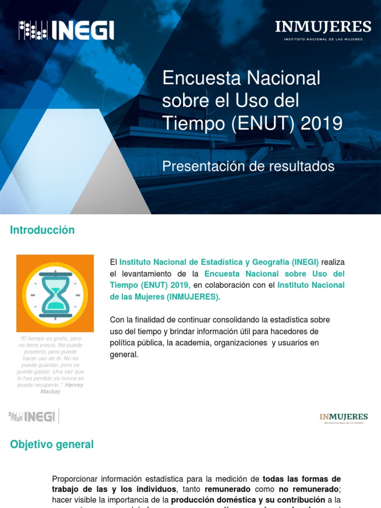Resultados ENUT 2019: Uso del Tiempo | PDF | Science