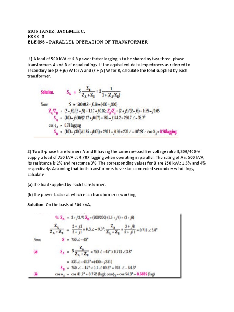 Montanez - Parallel Examples | PDF