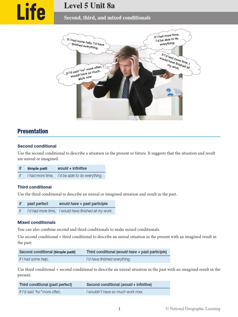 2nd, 3rd and Mixed Conditionals | PDF | Language Mechanics | Linguistic Morphology