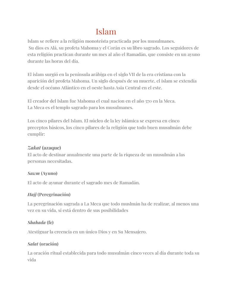 PILAR REMIRO GILABERTE - El Nacimiento Del Islam | PDF