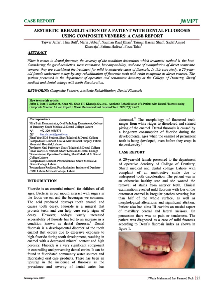 Case Report (AESTHETIC REHABILITATION OF A PATIENT WITH DENTAL ...