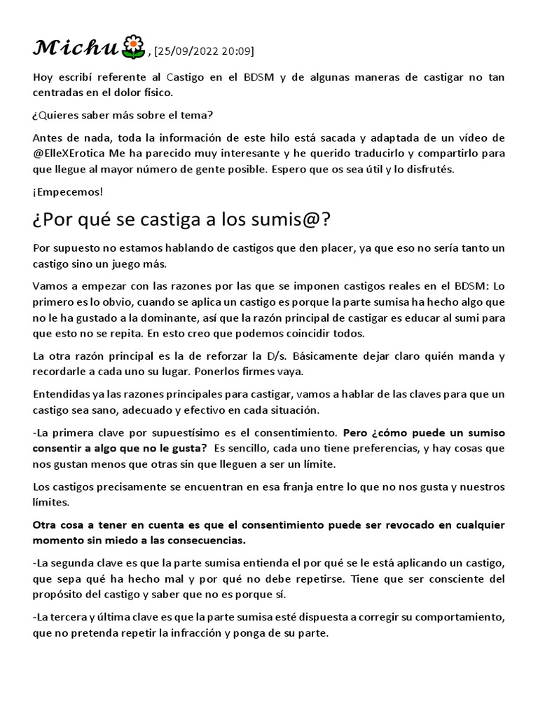 Por Qué y Como Se Castiga A Los Sumisos | PDF | Bdsm | Sicología