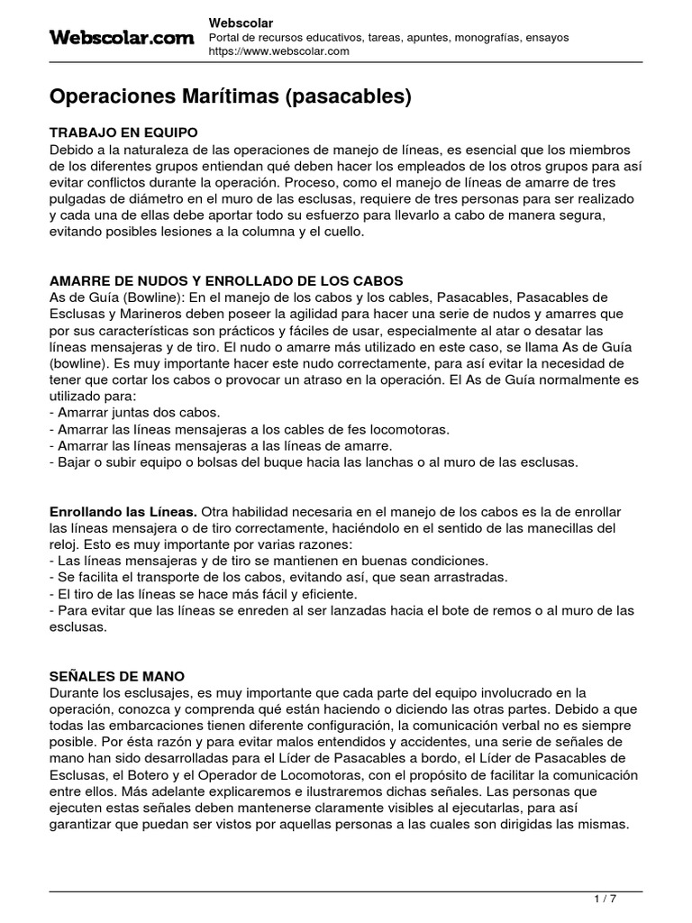 Operaciones Maritimas Pasacables | PDF | Submarinos | Remolcador