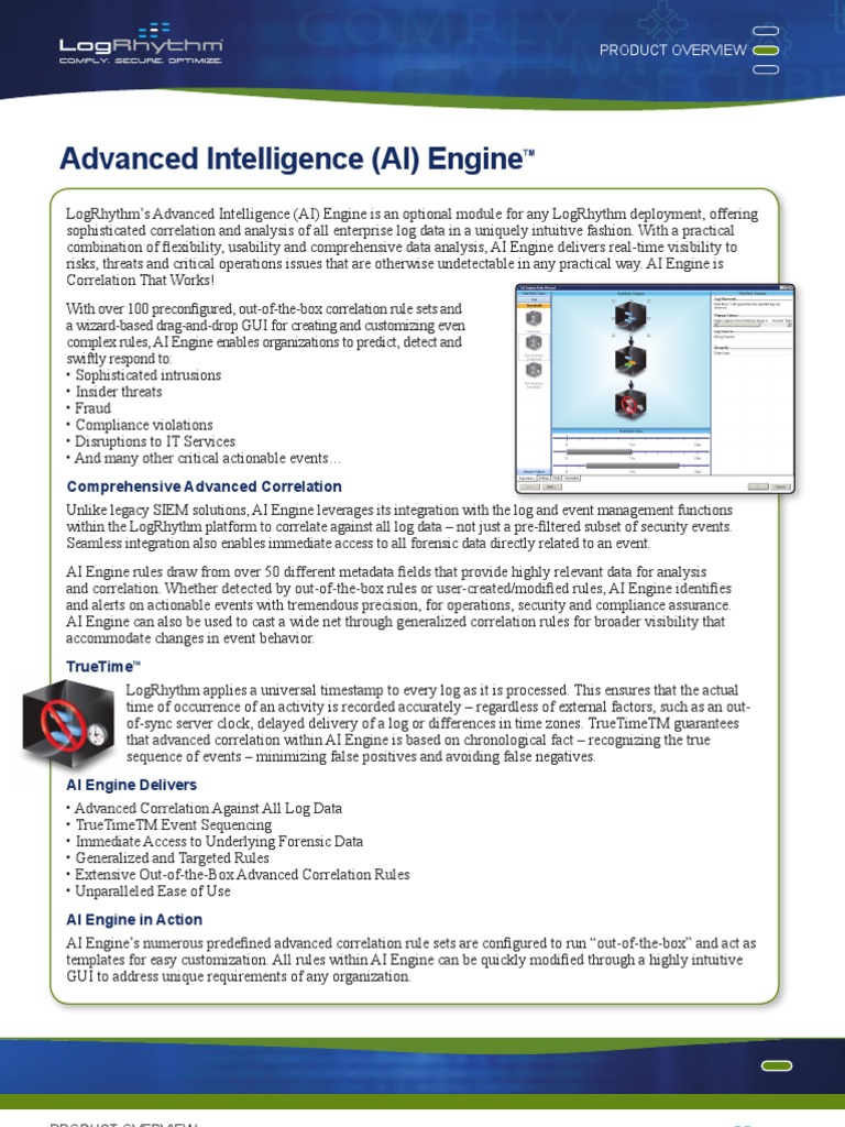 LogRhythm AI Engine Datasheet | PDF | Artificial Intelligence | Intelligence (AI) & Semantics