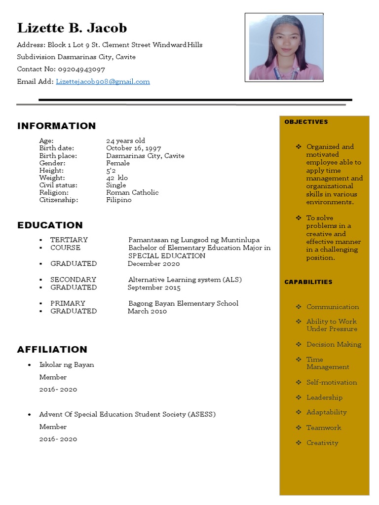 My Resume | PDF | Learning | Cognition