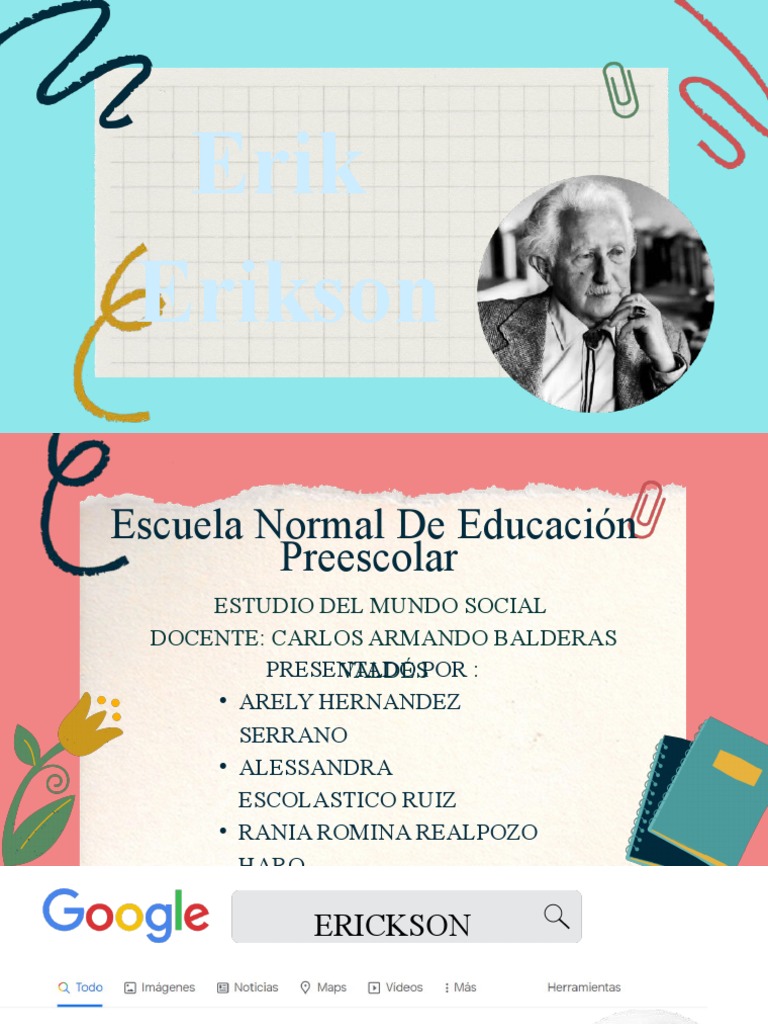 Erik Erikson | PDF | Las emociones | Autoestima