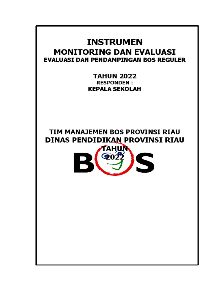 Instrumen Monev Bos | PDF