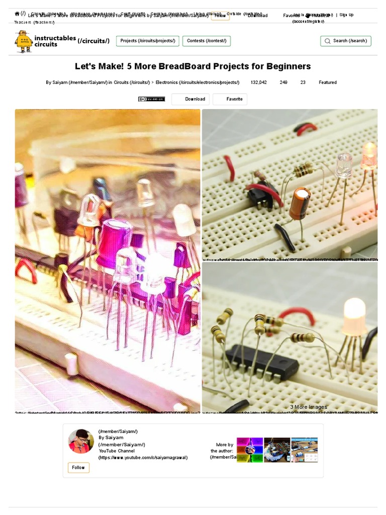 Let's Make! 5 More BreadBoard Projects For Beginners - 11 Steps (With Pictures) - Instructables ...