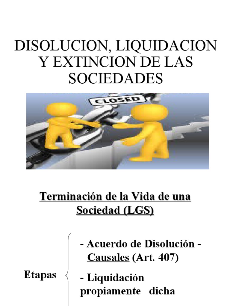 Disolucion y Liquidacion de Sociedades | PDF | Sociedad de responsabilidad limitada | Liquidación