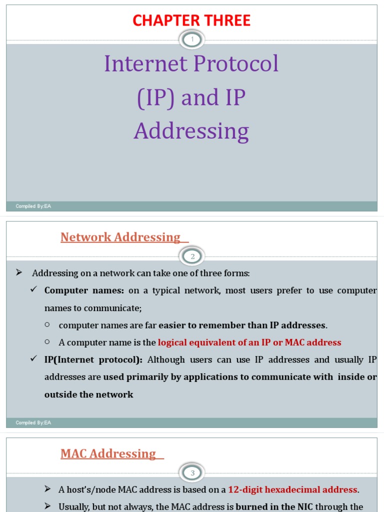 Fundamentals of Networking Chapter 3 | PDF | Ip Address | Internet ...