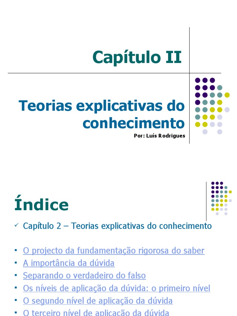 Teorias do Conhecimento: Descartes, Hume e Kant | PDF | Conhecimento ...