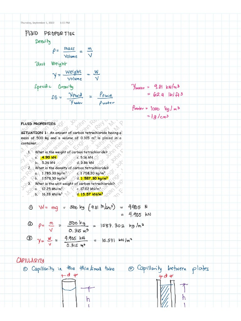 Fluid Mechanics 1 | PDF