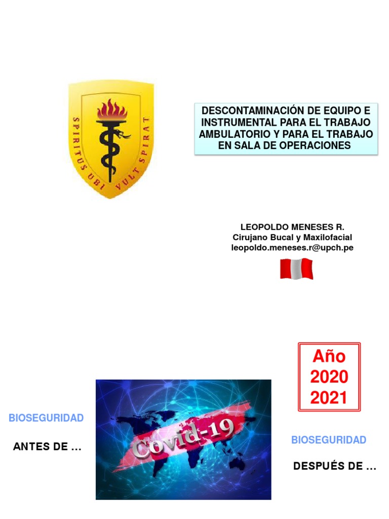 2022.UPCH - BIOSEGURIDAD Dr. Meneses | PDF | Esterilización ...