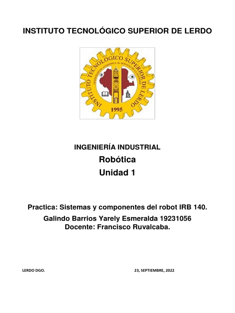 Práctica 1 ROBOTICA | PDF | Robot | Robótica