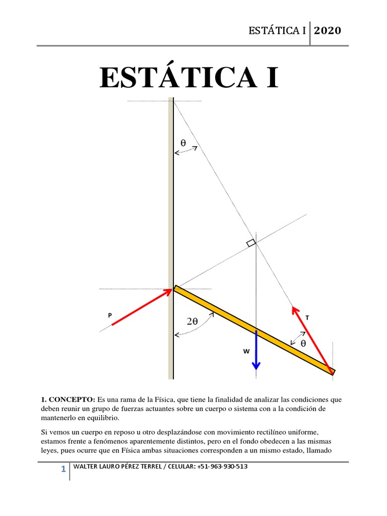 Estatica I Pre | PDF | Fuerza | Fricción