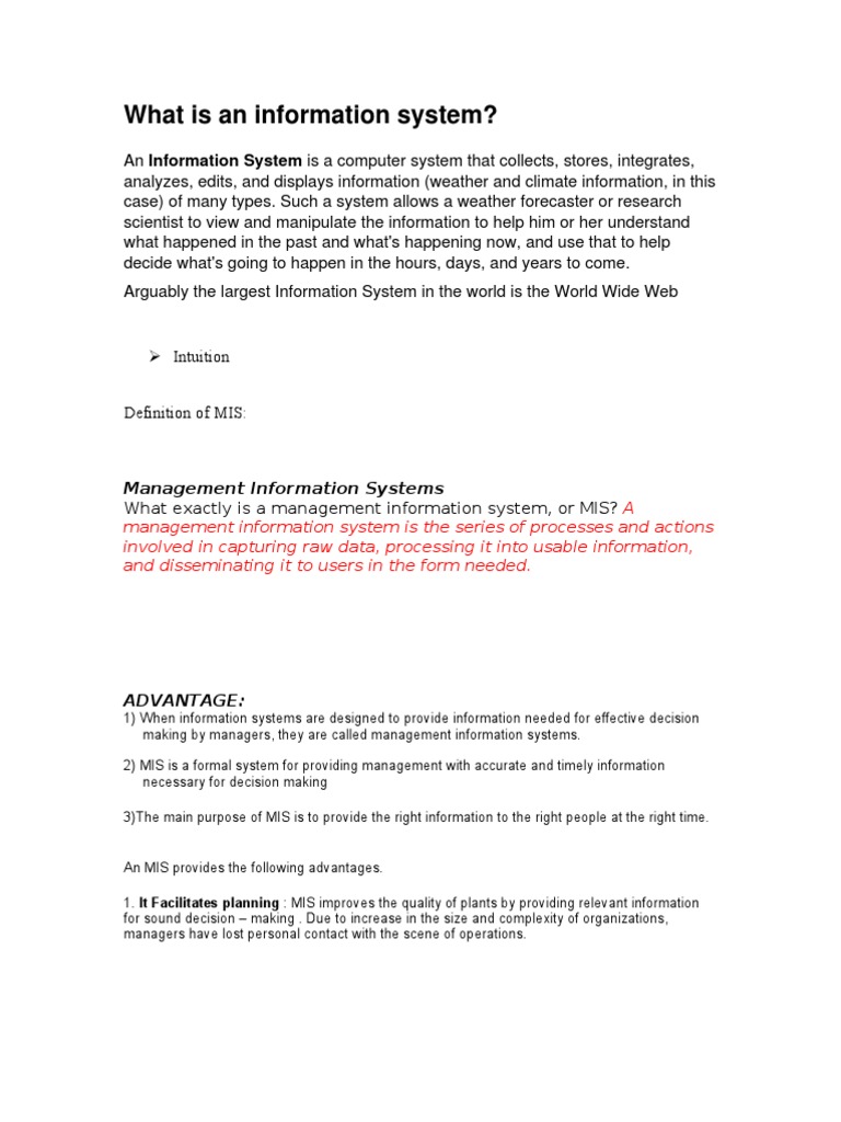 Understanding Management Information Systems (MIS | PDF | Management ...