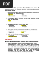 Campus Journalism Parts of Newspaper | PDF | Newspapers | News