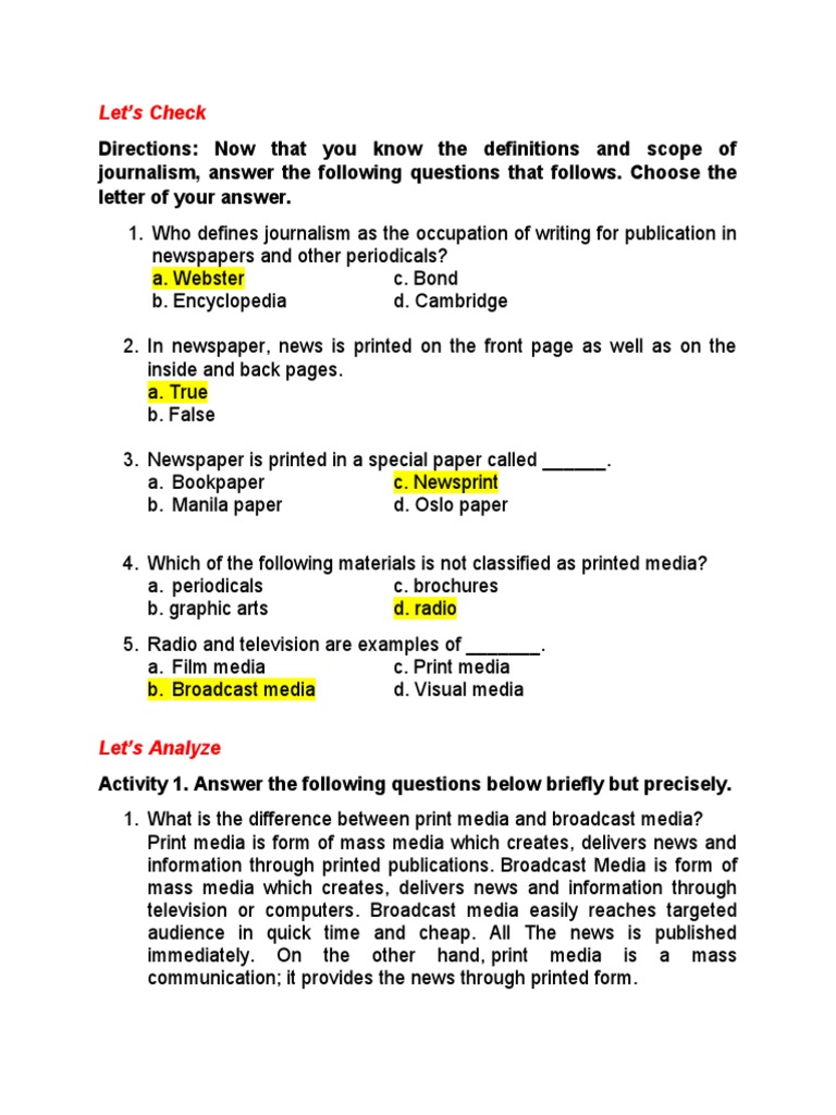 Campus Journalism Module | PDF | Mass Media | Cartoon