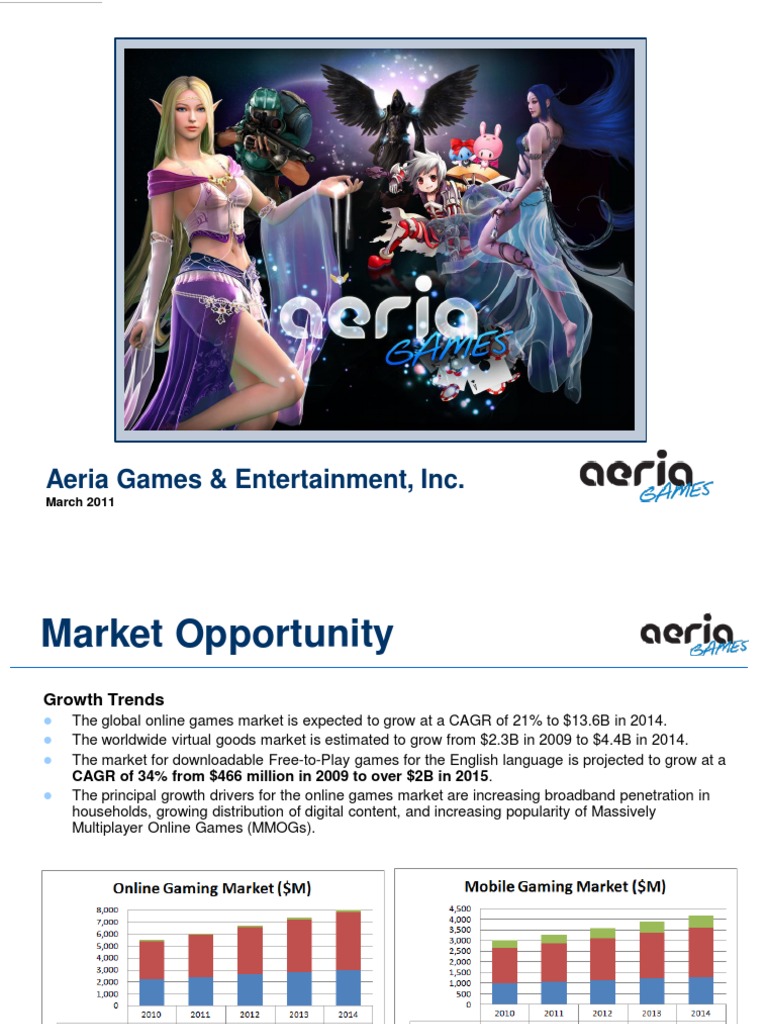 AeriaGames Profile March2011 | PDF | Entrepreneurship | Software As A ...