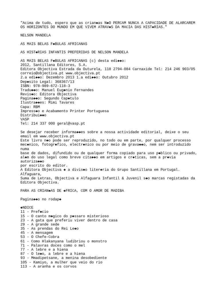 2as Mais Belas F Bulas Africanas - Nelson Mandela | PDF