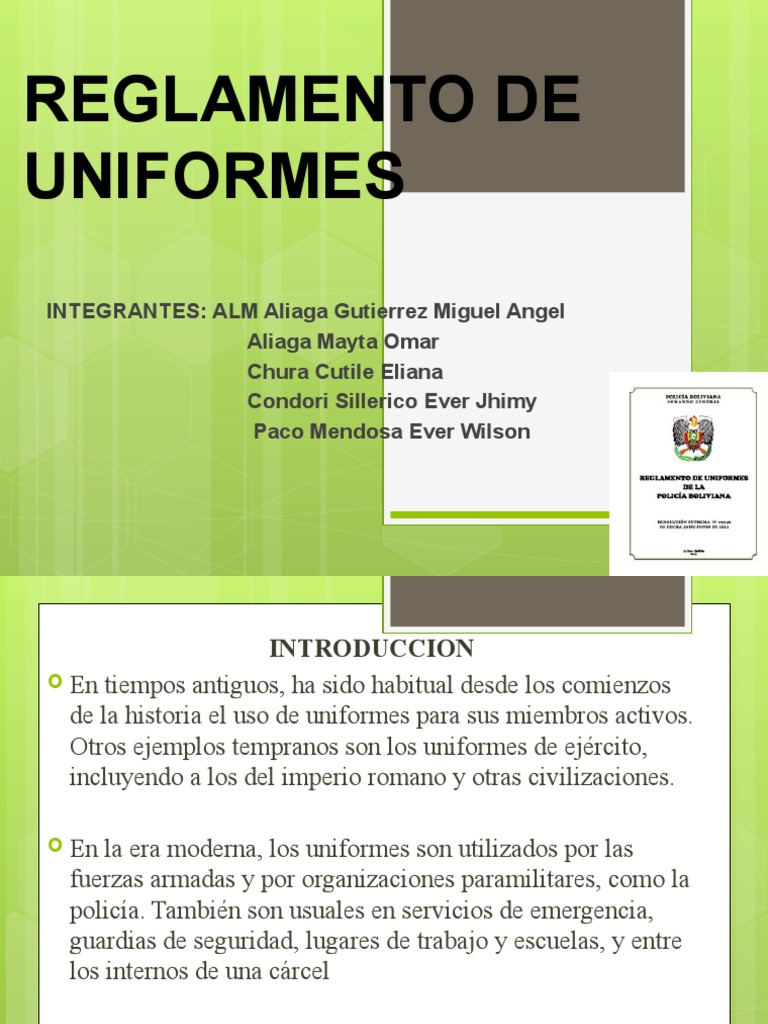 Reglamento de Uniformes del CESAC | PDF