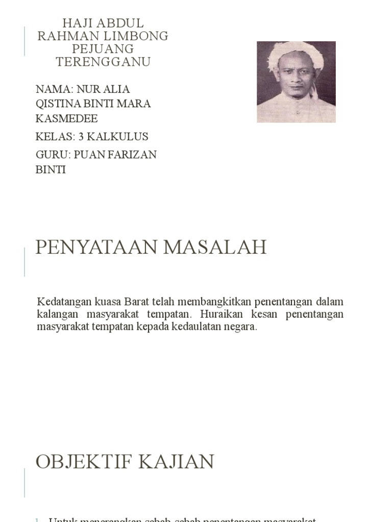 Haji Abdul Rahman Limbong Pejuang Terengganu | PDF