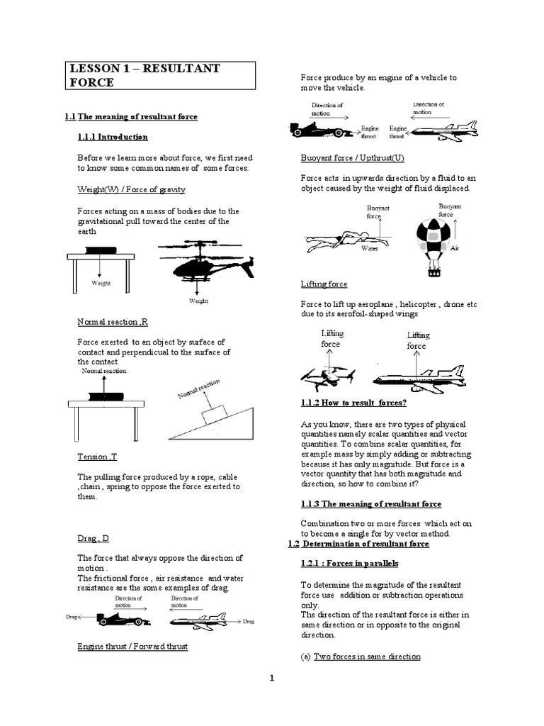F5 KSSM Tutorial 1.1 (Force and Motion Ii) | PDF | Force | Weight