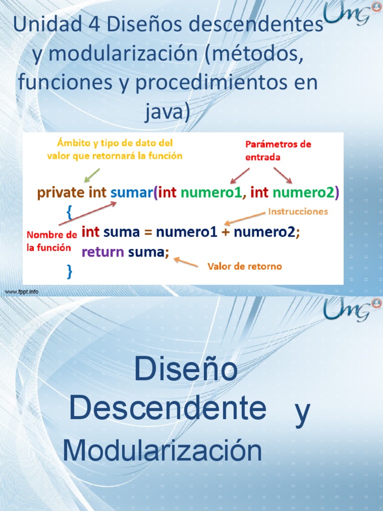 Diseño Decesndente y Modularizacion | PDF | Objeto (informática) | Java ...