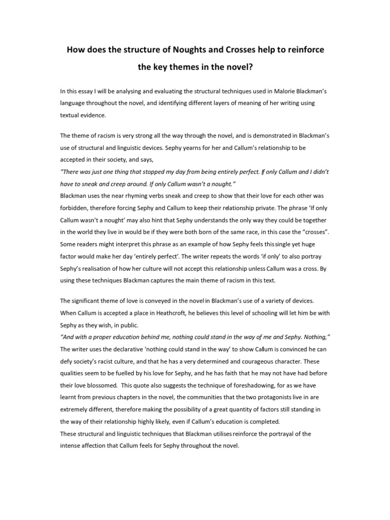 Noughts and Crosses Summary Guide | PDF | Poetry