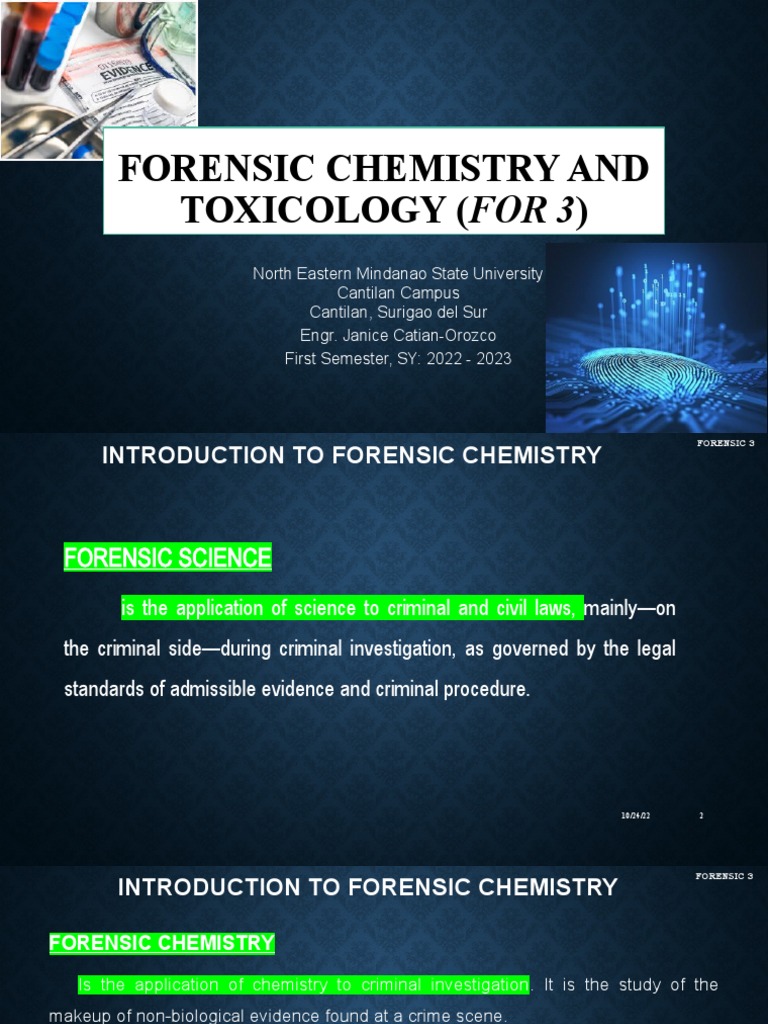 Module 1 - Forensic Chemistry and Toxicology 3 | PDF | Semen | Forensic ...