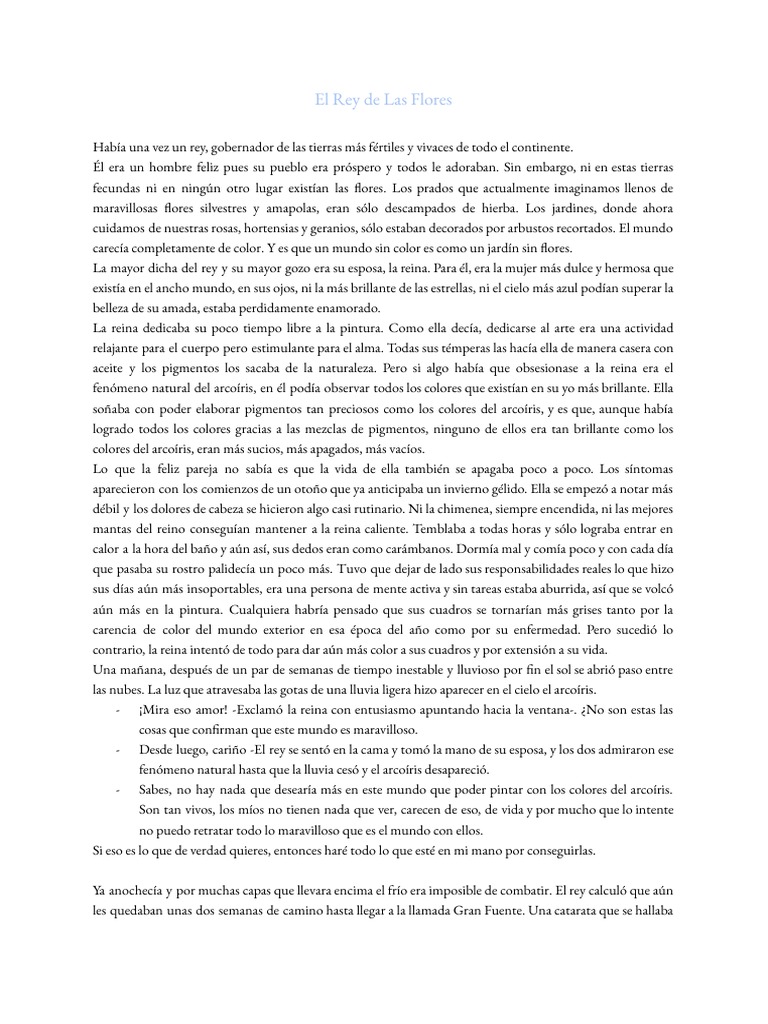 El Rey de Las Flores | PDF | Arco iris | Color