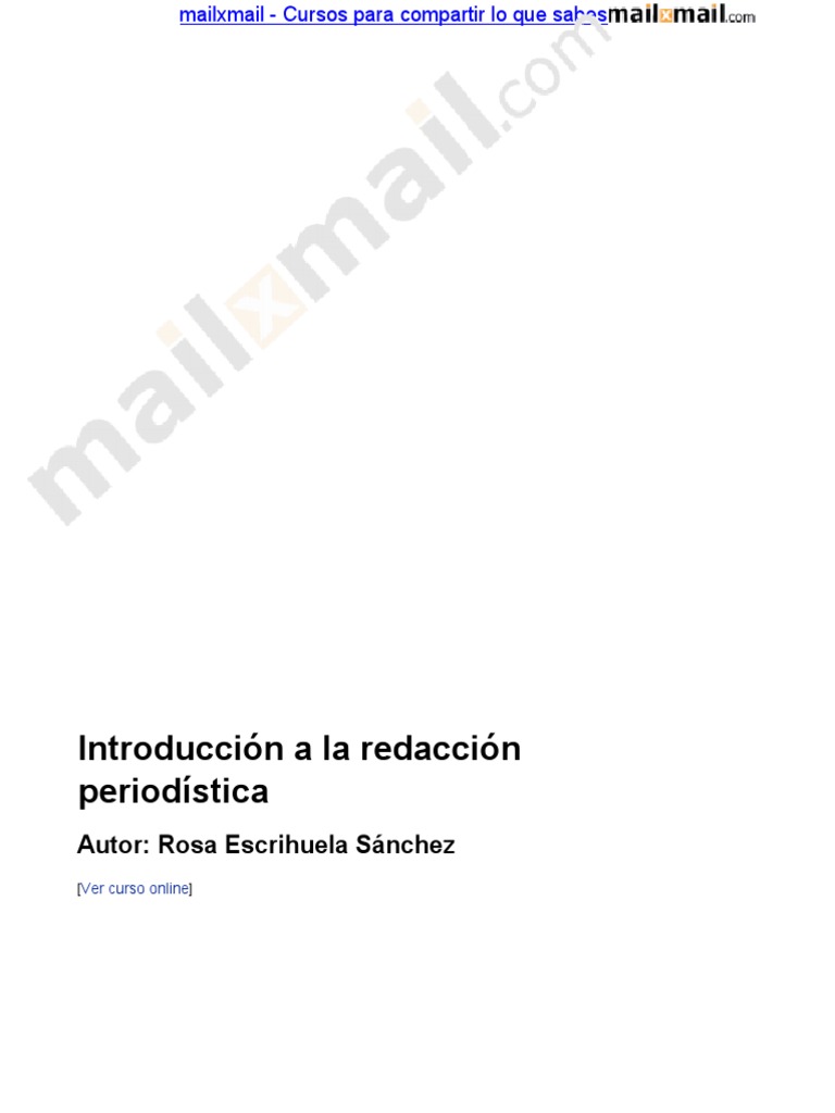 Introduccion Redaccion Periodistica | PDF | Información | Lingüística